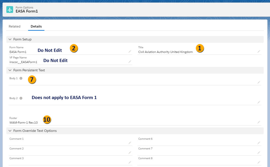 EASA/8130 Form Options – AvSight Support
