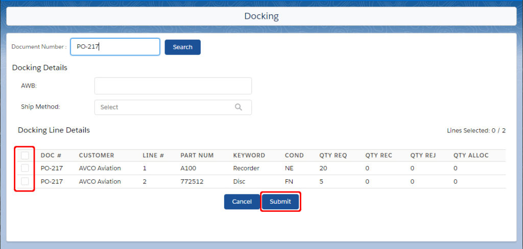 Receiving – AvSight Support