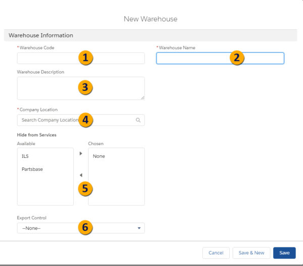 Working with Warehouses and Locations – AvSight Support